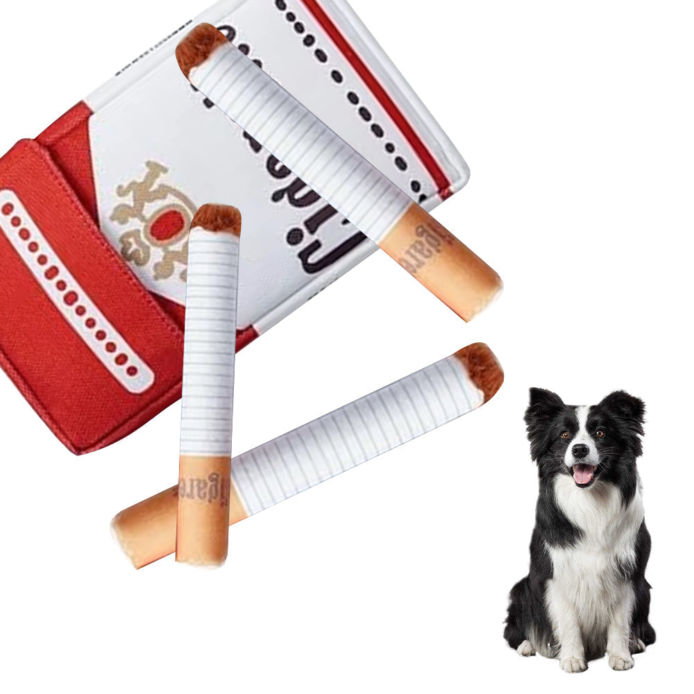 Cuddle Ciggy Plush Cigarette Dog Toy Set – DogPlayBox
